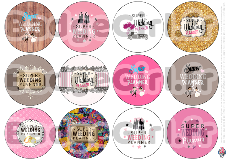 Images Wedding Planner Badge à imprimer · BadgeGirl®
