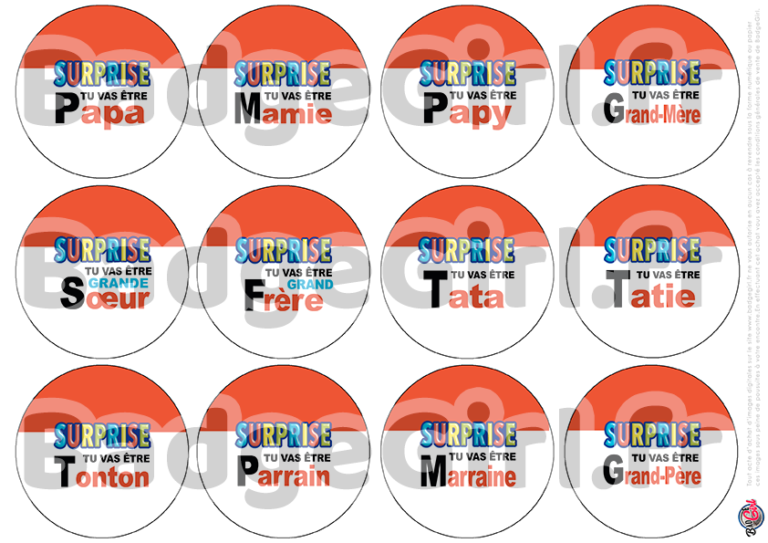 Images Surprise oeuf Badge à imprimer · BadgeGirl®